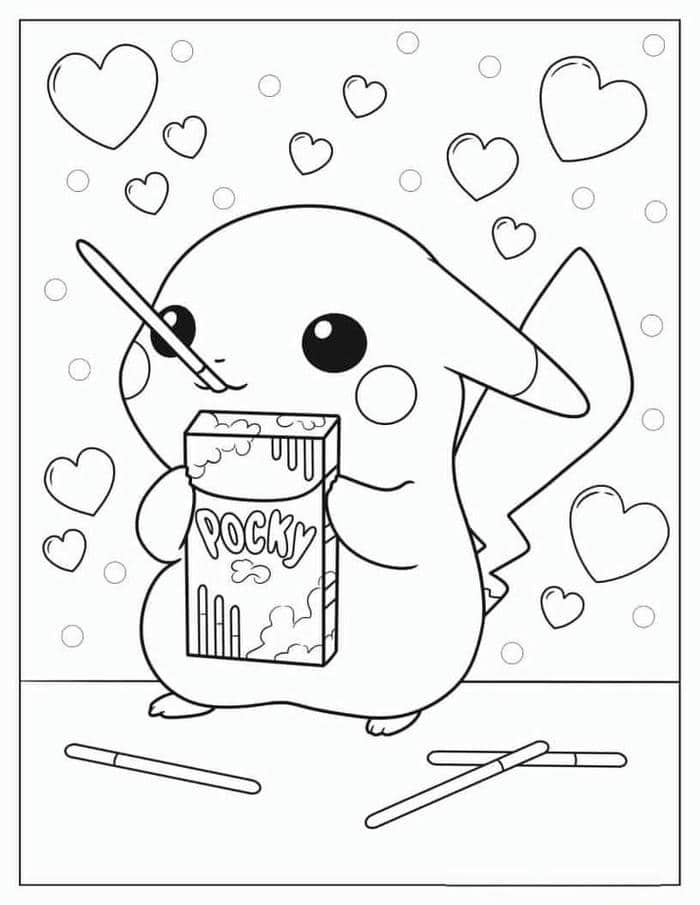 Tổng hợp 60+ tranh tô màu Pikachu cute, ngộ nghĩnh cho bé